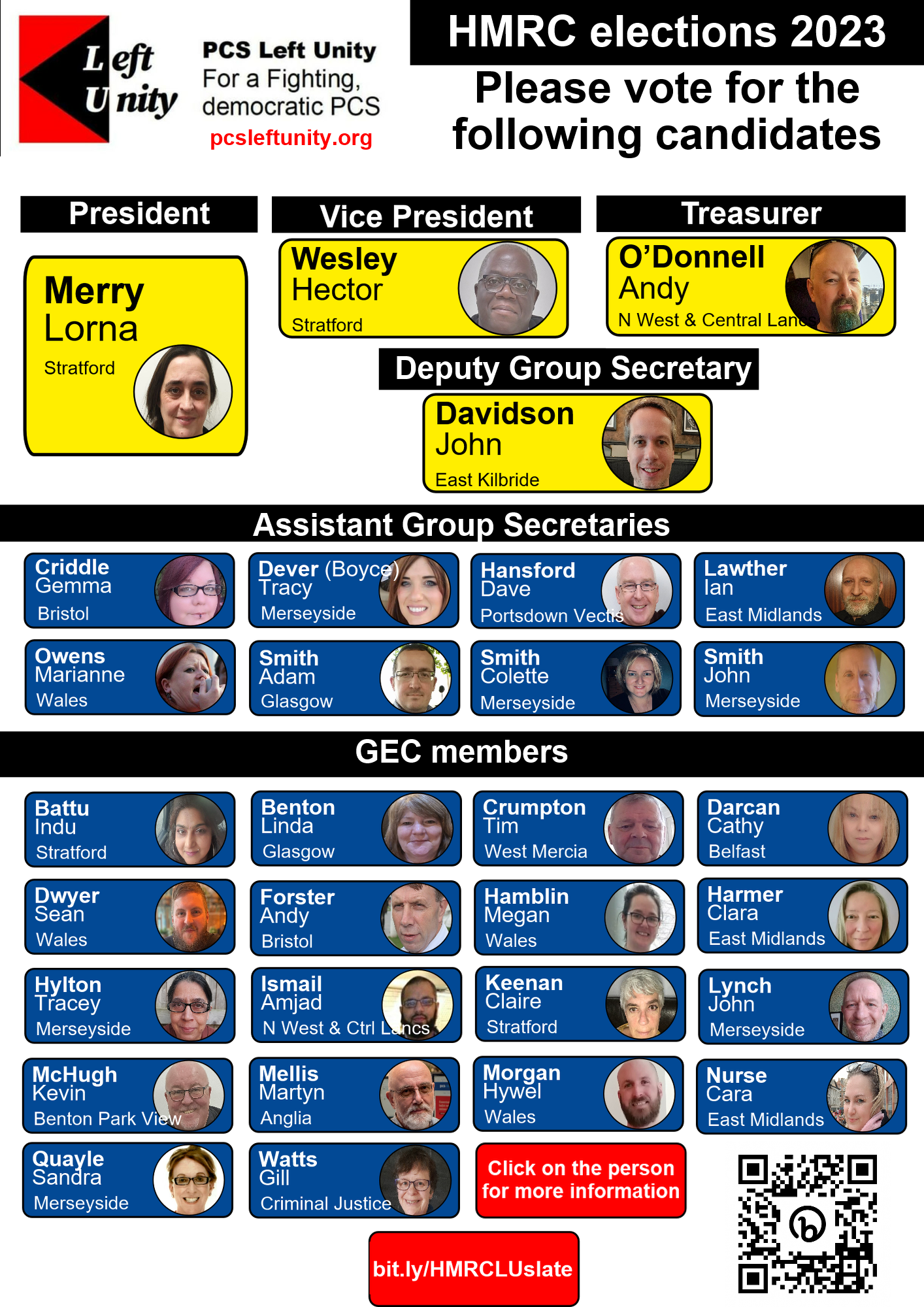 HMRC LU candidates interactive leaflet | PCS Left Unity