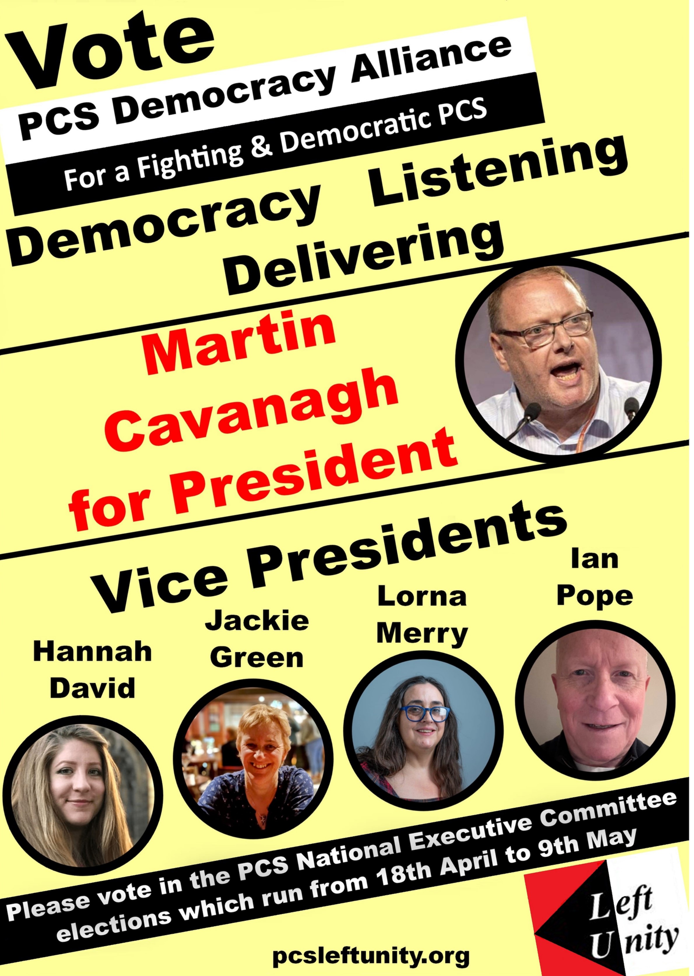 NEC elections 2024 | PCS Left Unity