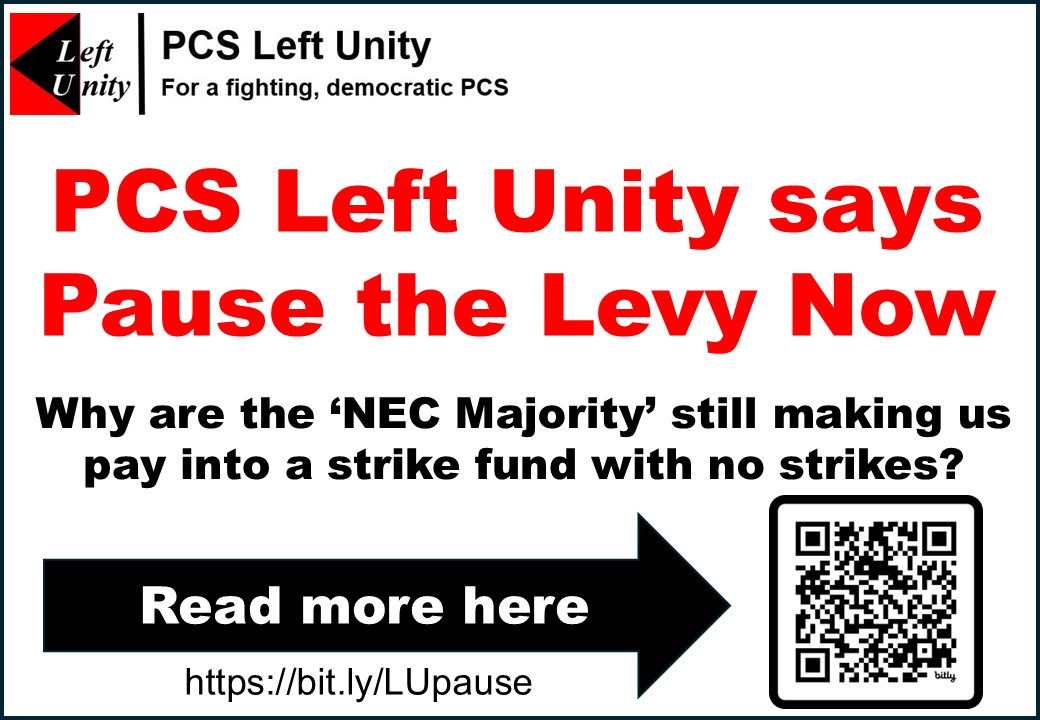 PCS Left Unity says Pause the Levy Now | PCS Left Unity