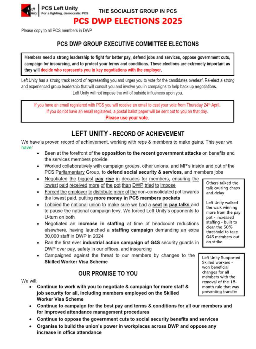 National Elections 2025 | PCS Left Unity